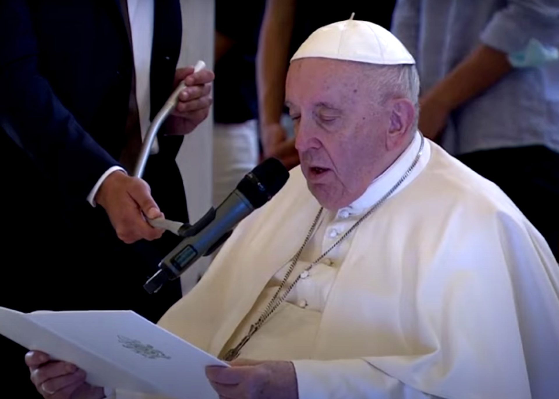 Pope Francis Praying Rosary